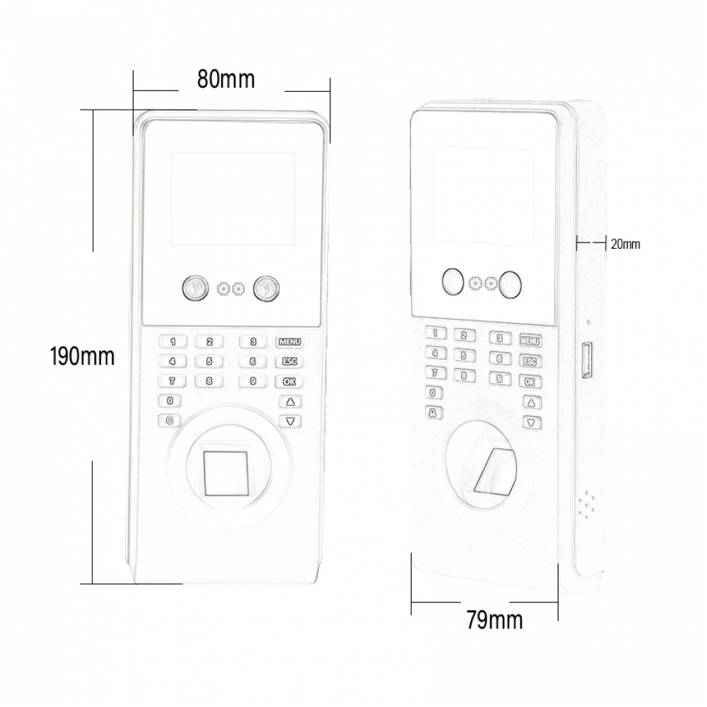 OP-FA1000 Yüz ve Parmak İzi Tanıma Terminali
